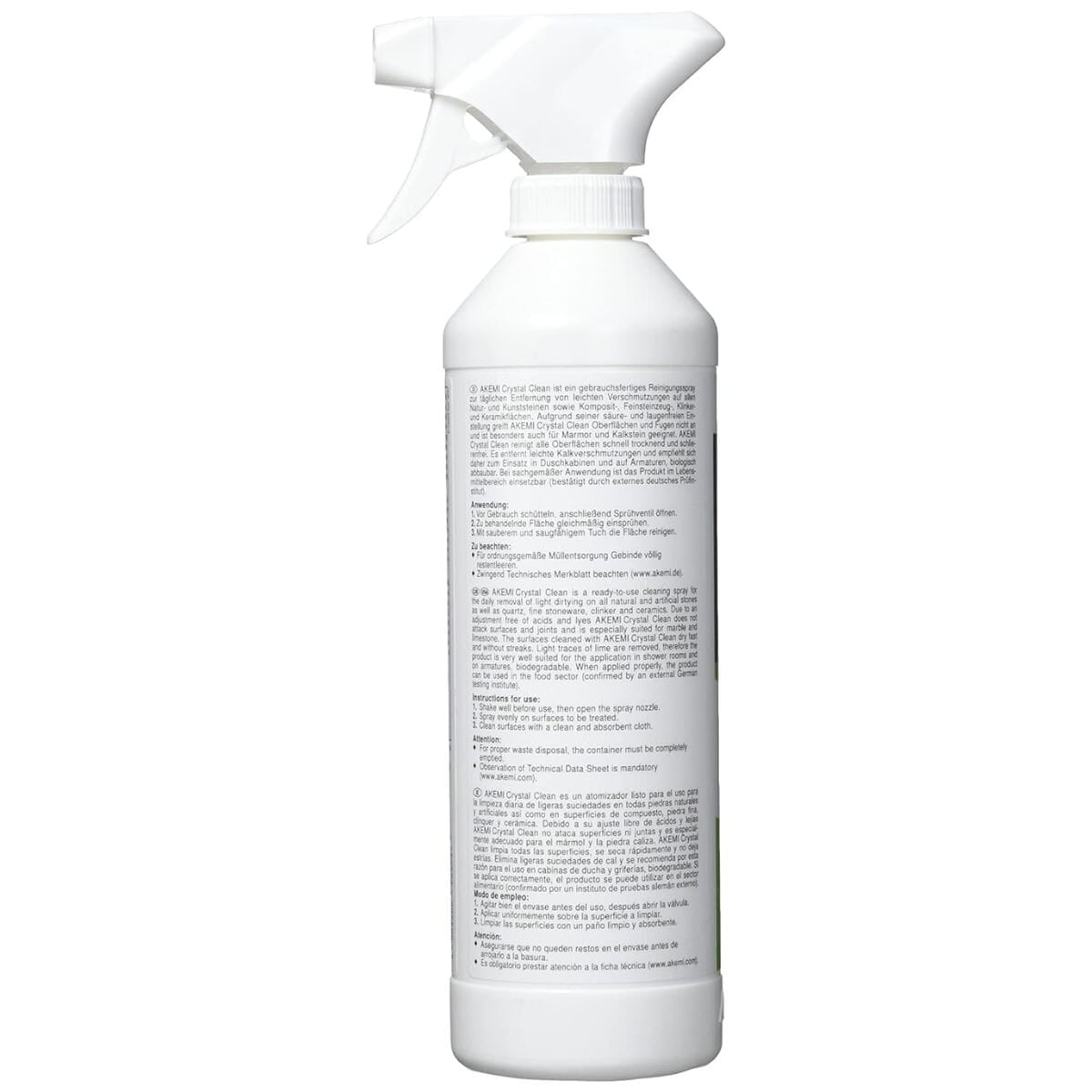 Akemi Crystal Clean Spray – 500 mL, Multi-Purpose Stone & Surface Cleaner