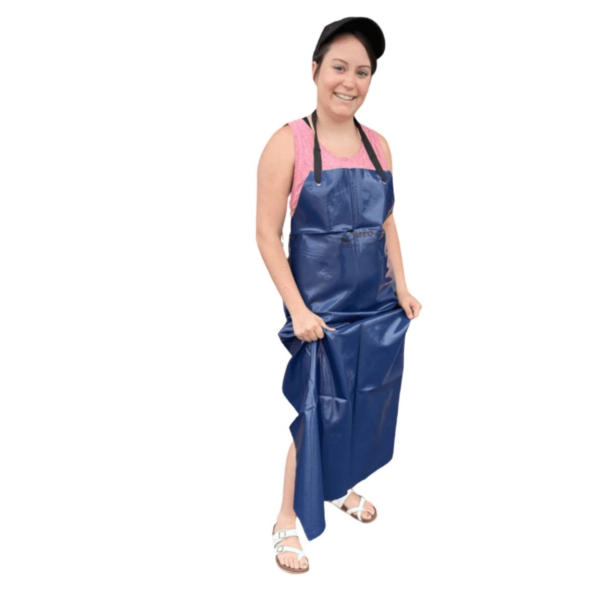 Double Layered Dark Blue Apron
