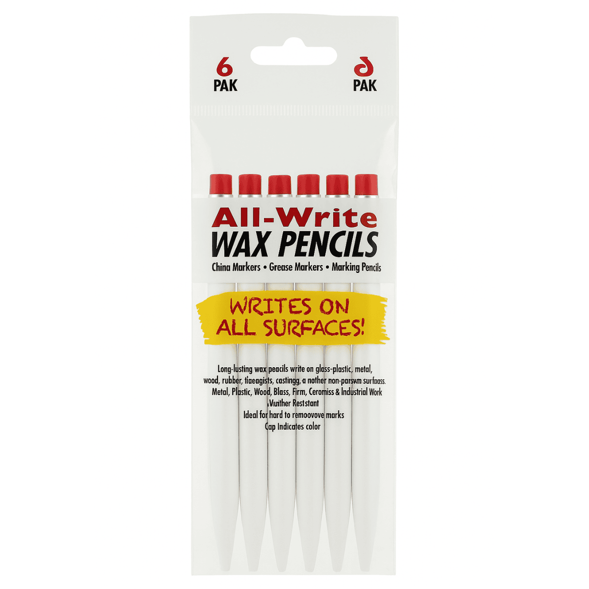 White Grease Marking Pencil – Bag of 6 | Stone & Multi-Surface