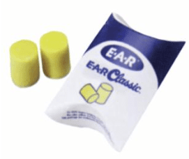3M Classic Ear Plugs The Yellow Plug, Uncorded, Box of 200-pr