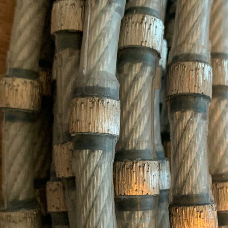Diamond Wire - 11.4mm, Per Meter; 38 Bead