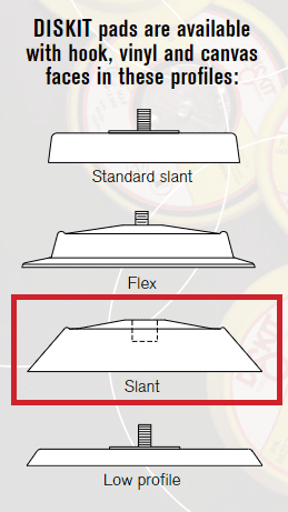 Diskit Backer Pad, 5" Vinyl Slant