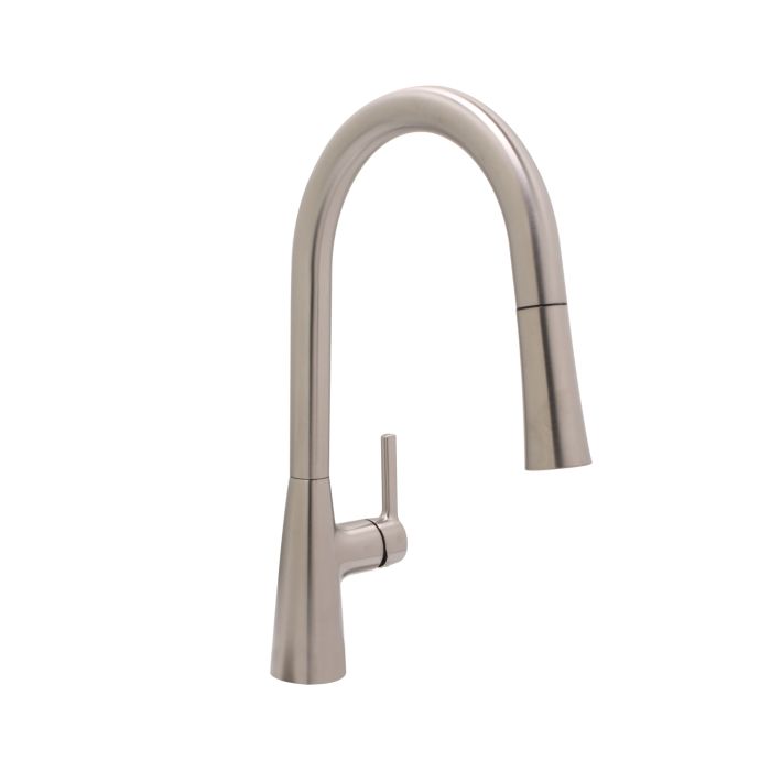 Faucet Kitchen Gooseneck w/ Pull-Down Sprayer - Tall Classic B- Brushed ...